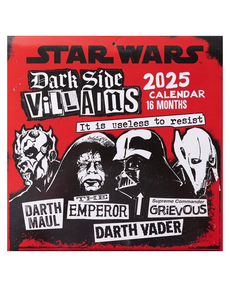 Zidni Kalendar Star Wars Villains - 2025 Square Calendar 30x30cm ...